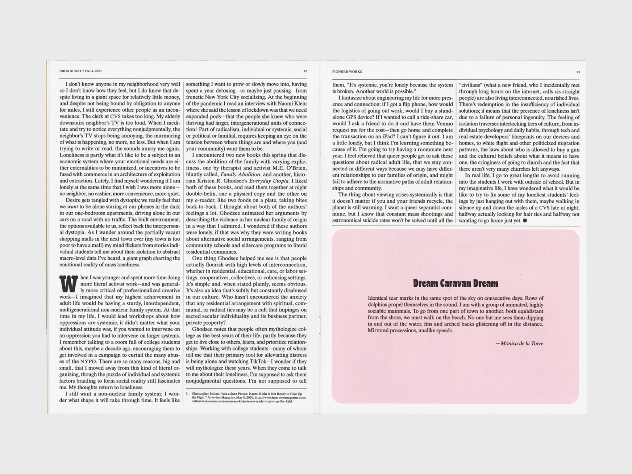 Broadcast Issue 01 – Pioneer Works
